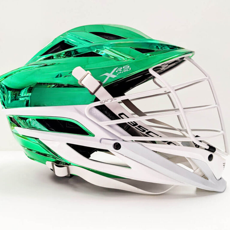 CASCADE XRS PRO GREEN CHROME HELMET - TeamLAX Plus