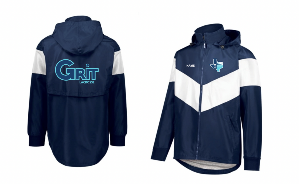 Grit Lacrosse Full Zip Potomac Jacket (Navy/White) - TeamLAX Plus
