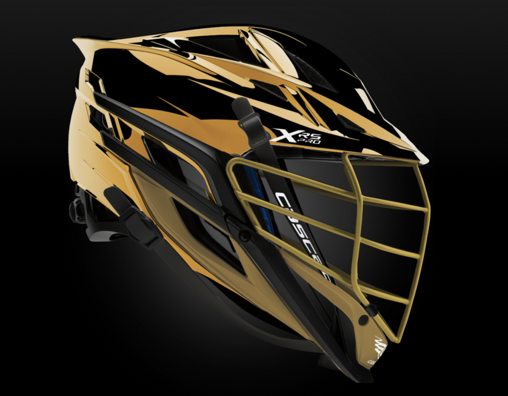 CASCADE XRS PRO GOLD CHROME HELMET - TeamLAX Plus