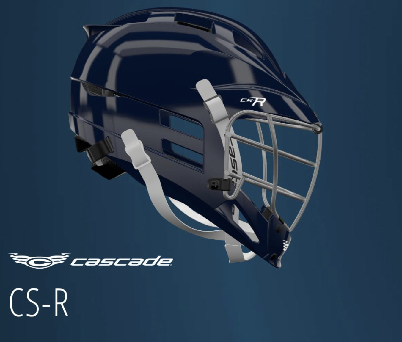 Cascade CS-R Lacrosse Helmet (Navy) - TeamLAX Plus