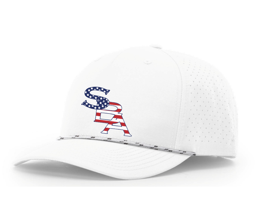 SBA Baseball Rope Hat (White) - TeamLAX Plus
