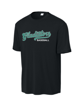 Gladiators Baseball Dri-Fit Shirt (Black) - TeamLAX Plus